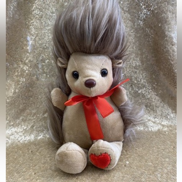 The Petting Zoo | Other | Charming Plush Hedgehog With Red Bow | Poshmark